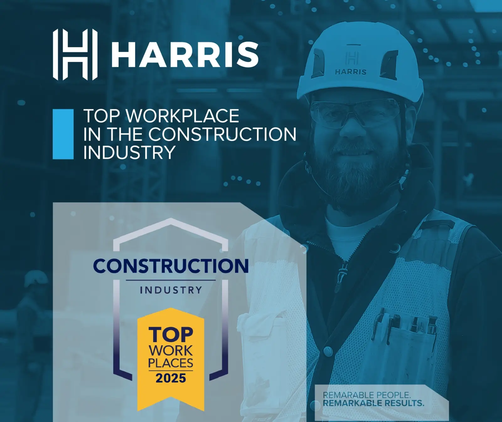 Harris Wins 2025 Top Workplaces Construction Industry Award | Harris