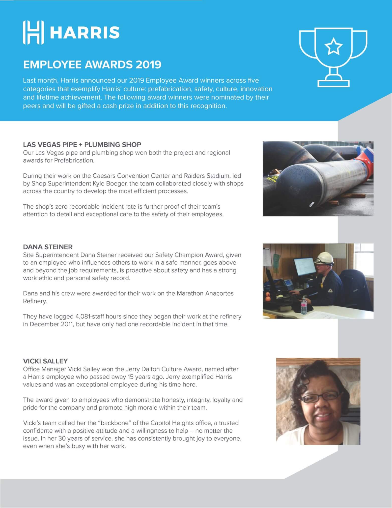 Harris announces 2019 Employee Award winners | Harris